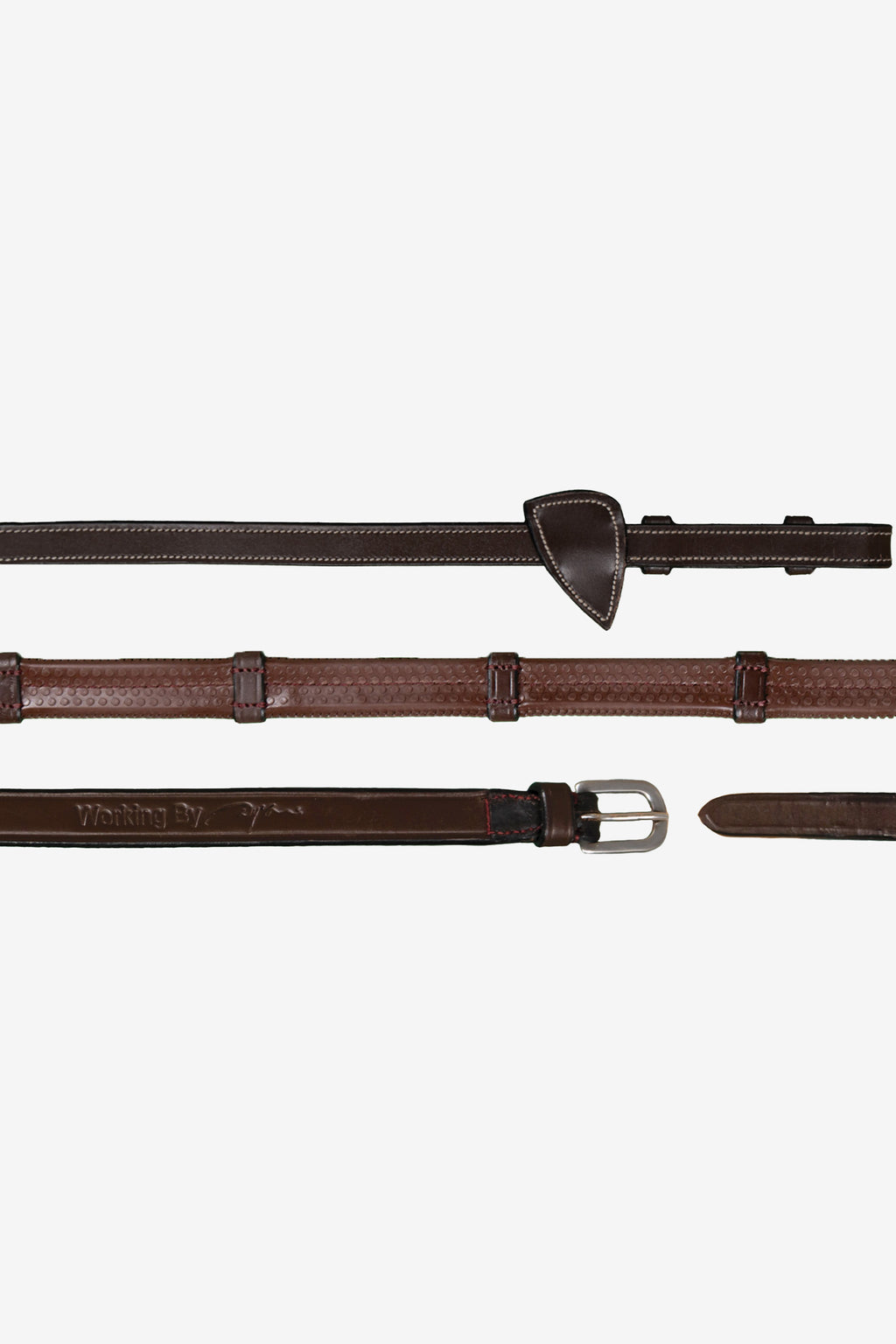 Gummitygel 1/2" med Stoppar Working Collection Brun – Svensk Ridsport